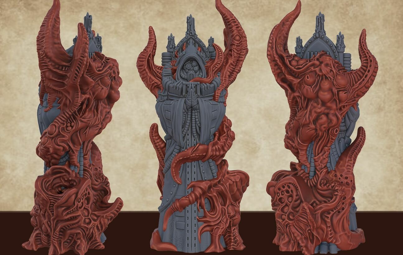 Warhammer Террейн Statue Technomage infected