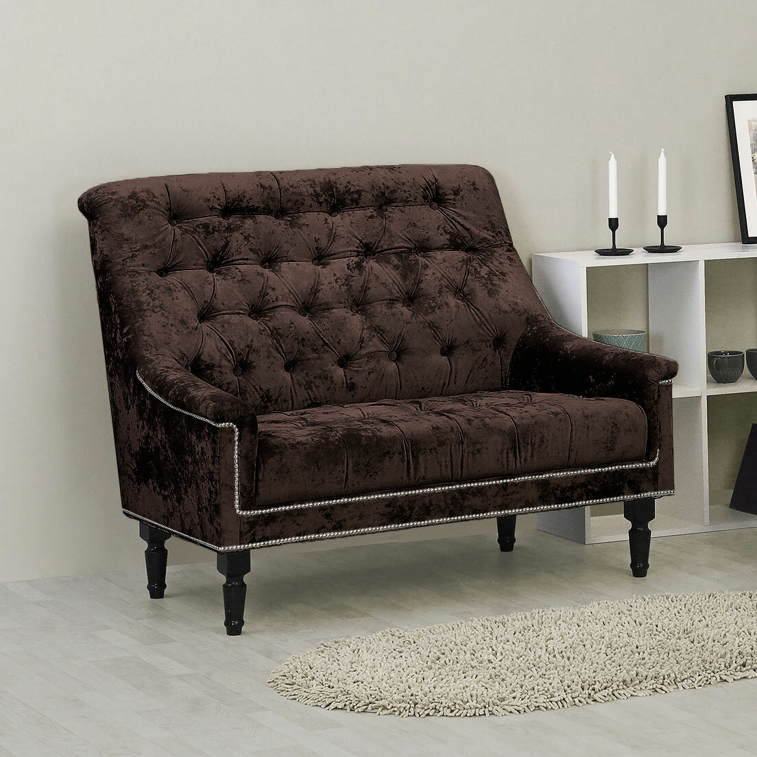 Диван Прадо, велюр, антивандальный, прямой, 135x88x100см, 2-х местный,