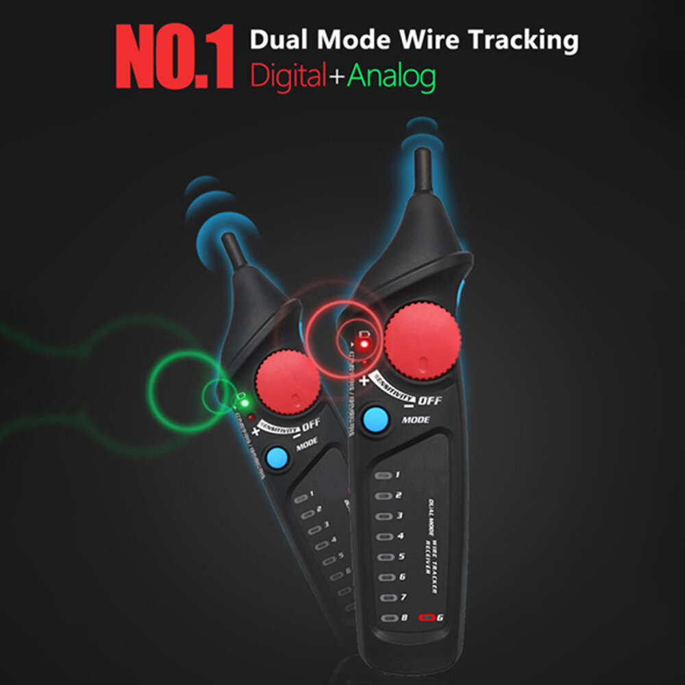 MAXRIENY FWT82 Цифровой и аналоговый двухрежимный сетевой кабельный трекер, тонер проводов RJ45 RJ11 Ethernet LAN Tracer Analyzer Детектор Линейный искатель Отслеживание проводов