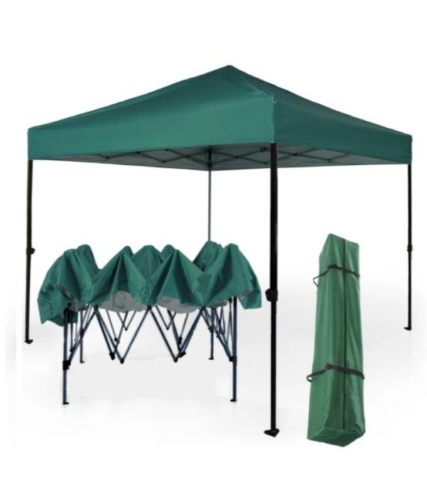 Тент-шатер КНР "Практик" раздвижной в сумке 3х3х2,5 м, зеленый