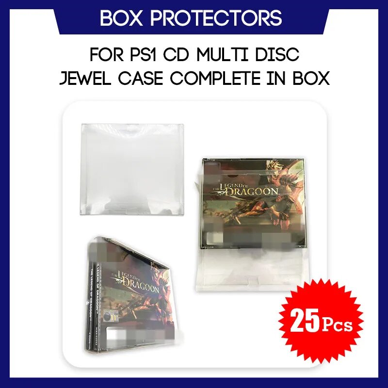 Протекторы для PS1 CD Jewel Case, 25 шт.