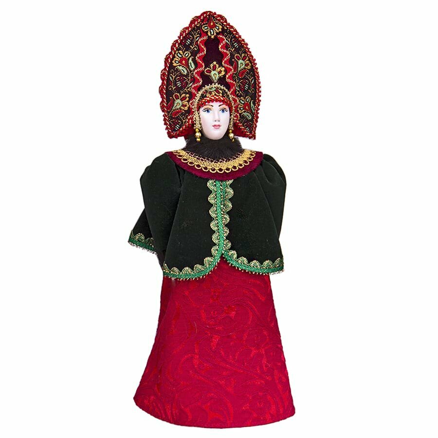Сувенирная кукла из фарфора коллекционная в русском наряде Боярыня 30 см