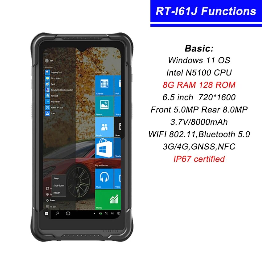 CHWEIDA RT-I61J КПК 4G, 8G 128G, Windows 11