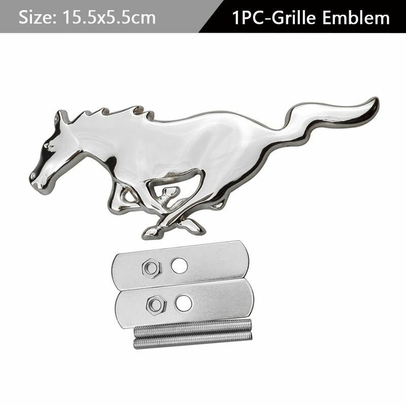 Автомобильная эмблема решетки радиатора Ford Mustang из цинкового сплава для стильного тюнинга передней части