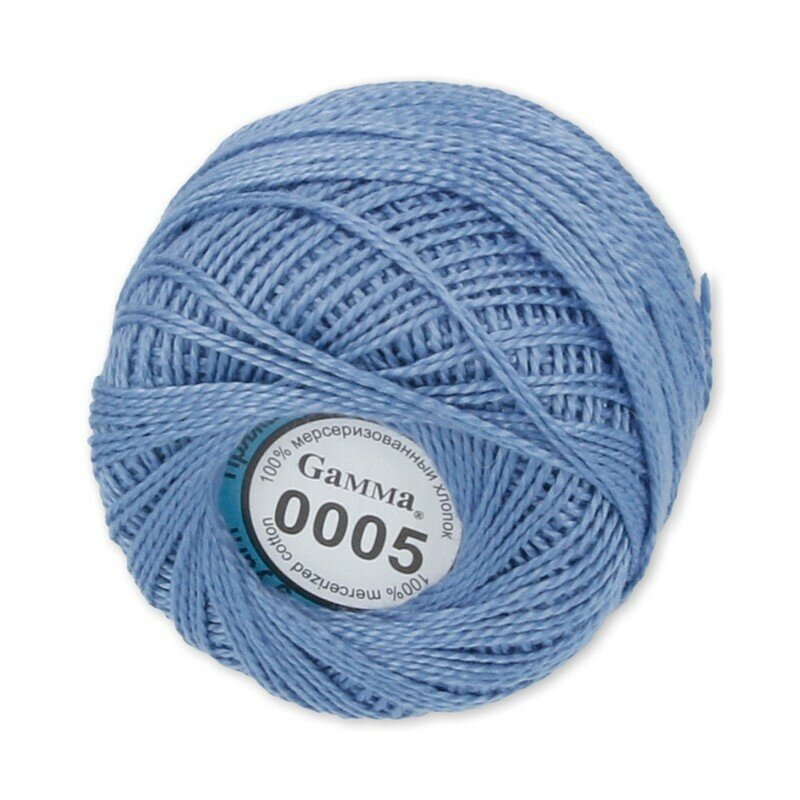 Пряжа "Gamma" Ирис 100% хлопок, цвет: 0005 (2 шт.)