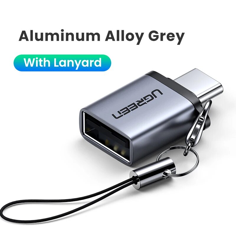 Ugreen USB C к USB адаптеру OTG кабель USB Type C папа к USB 3,0 2,0 Женский USB 3.0 Metal Grey