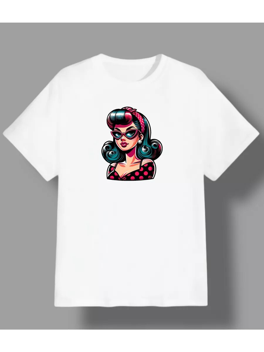 Футболка девушка поп арт