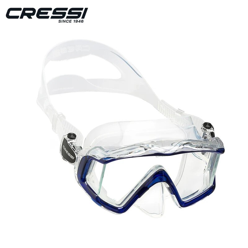 Cressi маска Pano3 для дайвинга Синий, CLEAR COBALT