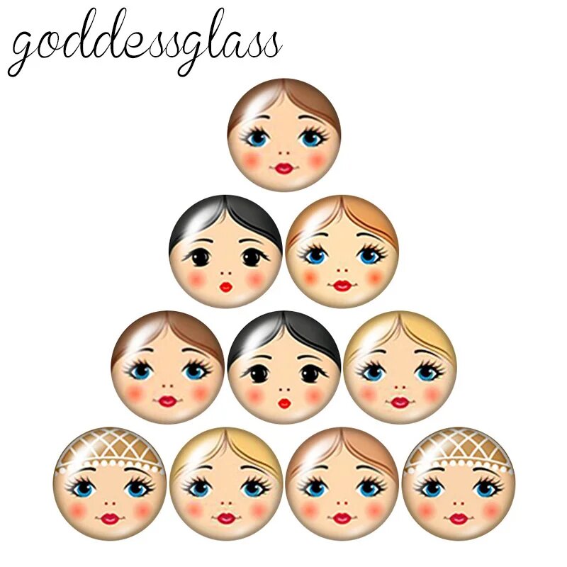 Стеклянные кабошоны Goddessglass круглые фото 10 шт. 20mm, ZB1116