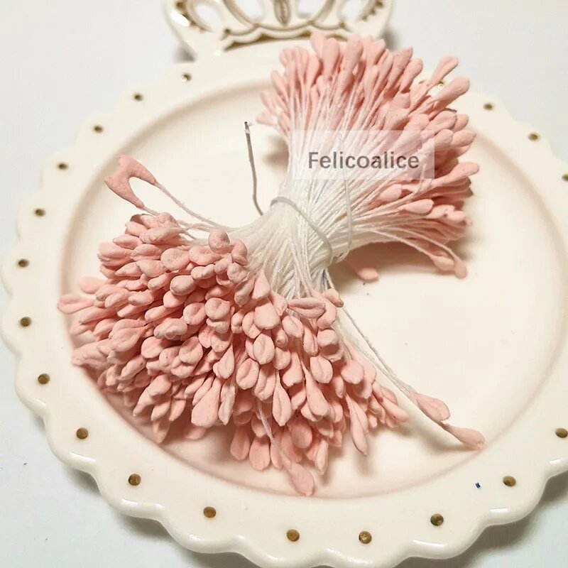 Искусственные тычинки Felicoalice 350 шт 5 мм Розовый, Pink 350pcs