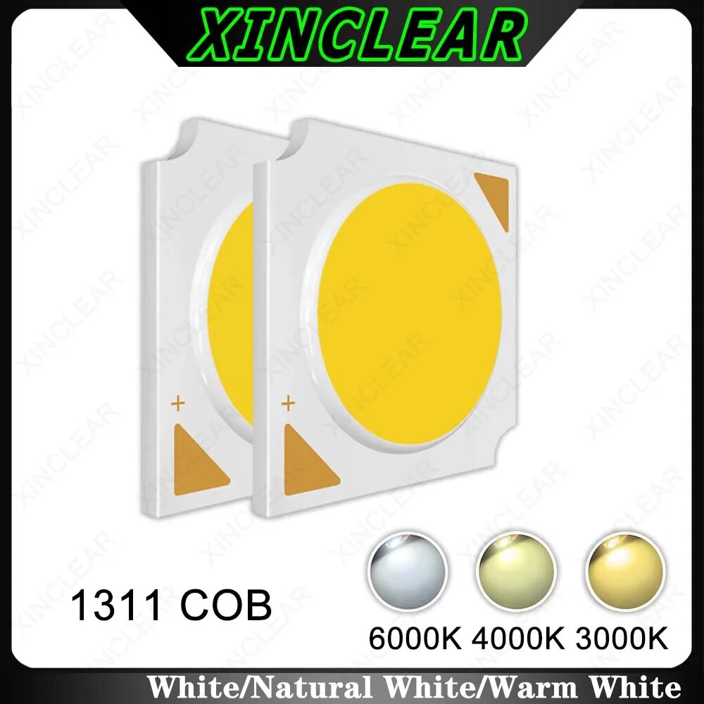 Светодиодные чипы COB 3Вт-30Вт White 6000K, 3W