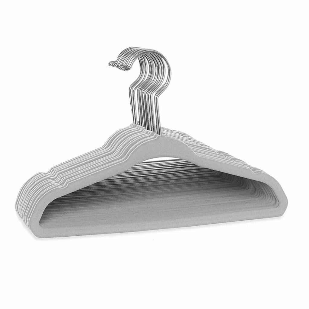 Набор вешалок плечиков, Детские антискользящие вешалки - серые, 1 комплект по 10 штук