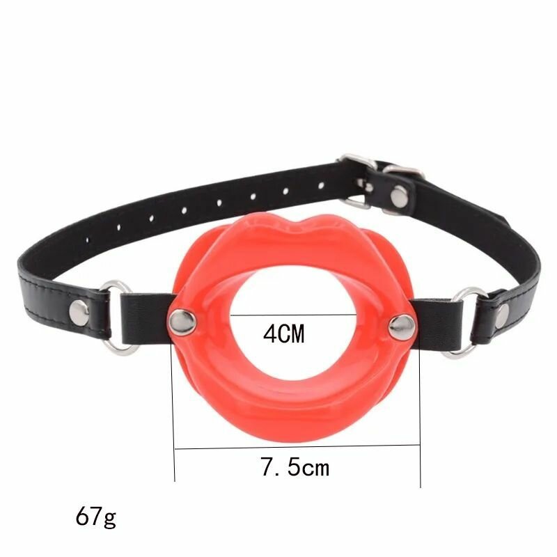 Кляп расширитель в форме губ, Бдсм секс игрушка, красный