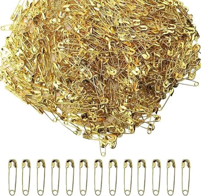 Никелированные стальные булавки 100/50 шт, 7 размеров