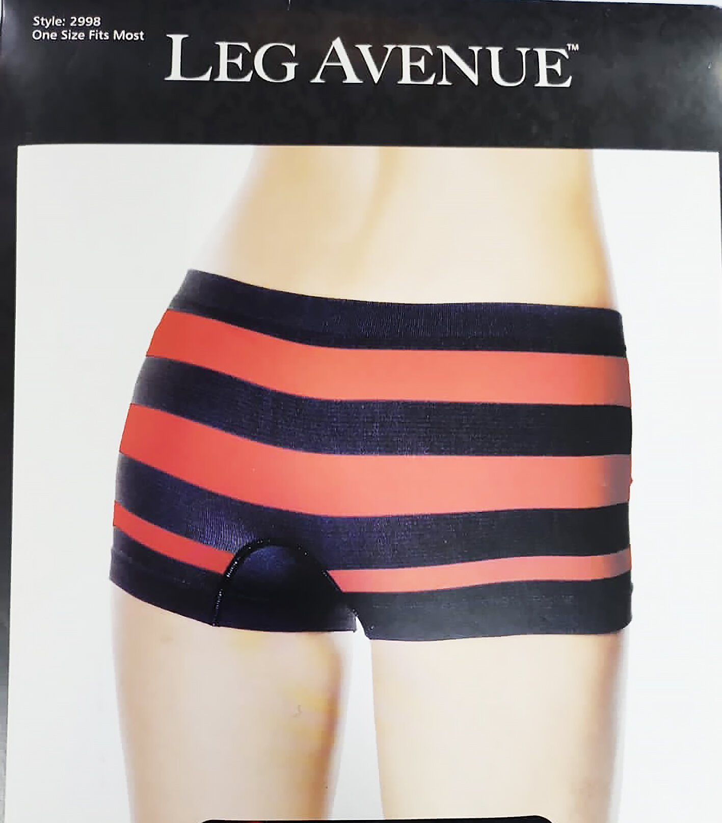 Бесшовные шорты Leg Avenue из непрозрачной лайкры, OS, черно-красный