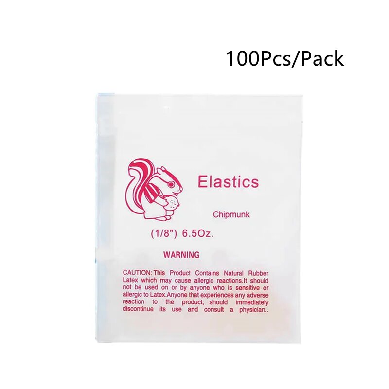 Ортодонтические резинки CNSEATO 100 шт, 5 размеров 6.5OZ Chipmunk