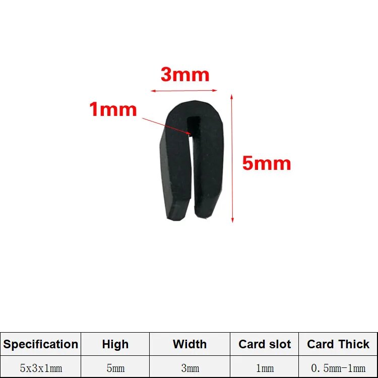 Черная резиновая уплотнительная лента Fittle 5x3x1mm, 3 Meter
