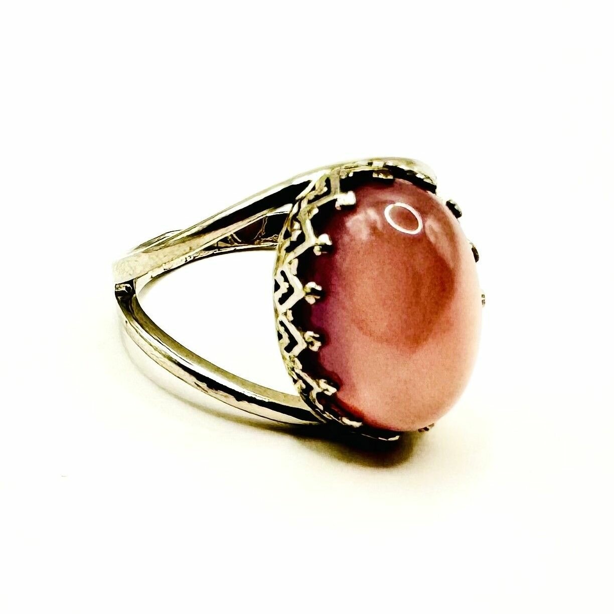 Кольцо тонкое, серебро, 925 проба, родирование, агат