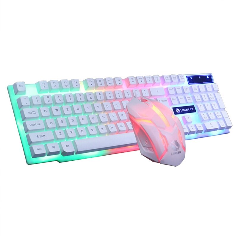 GTX300 USB проводная 104 клавиши RGB подсветка эргономичная игровая мышь клавиатура набор комплект сменных аксессуаров для компьютера и ПК