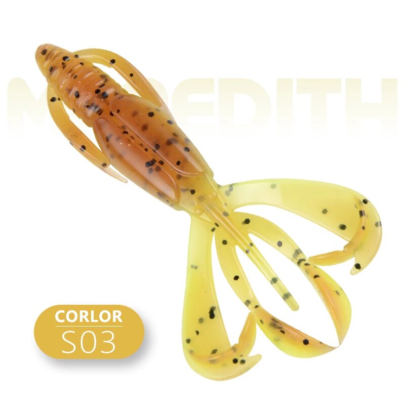 MEREDITH Crazy Flapper мягкая приманка для рыбалки 90mm 10pcs, S03