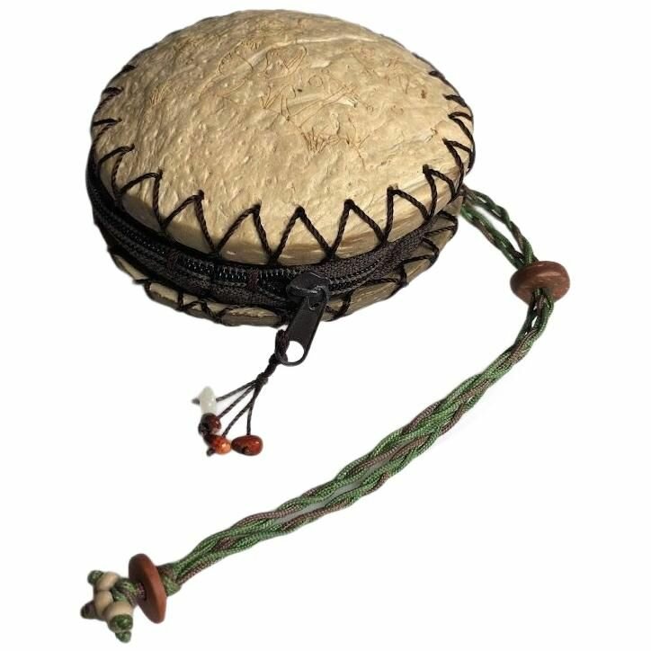 Кошелёк винтажный, Тайланд "секрет кокоса", 8.5см, кокос, замок