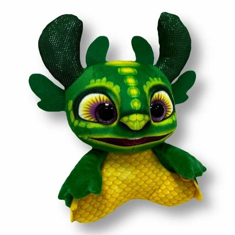 Мягкая Игрушка Дракон Лиу (22см, темно-зеленый) 11555, (ЗАО "Фирма Мальвина")