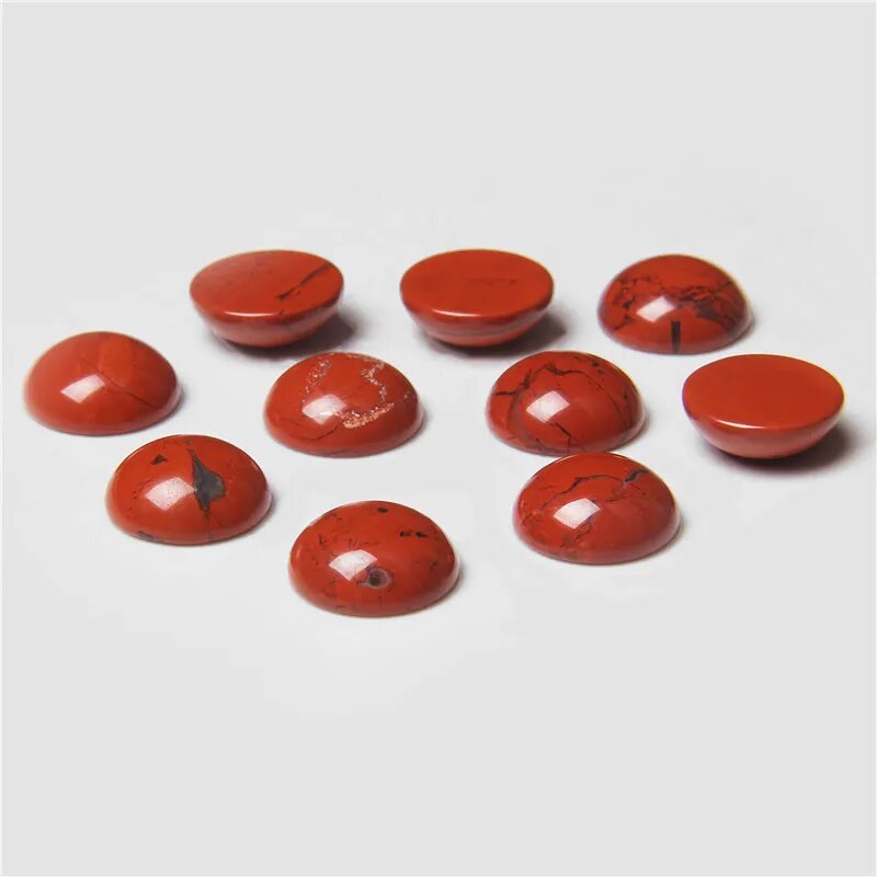 RISYF Бусины из натурального камня 4-14 мм Красный, 12mm, 5 Red Jaspers