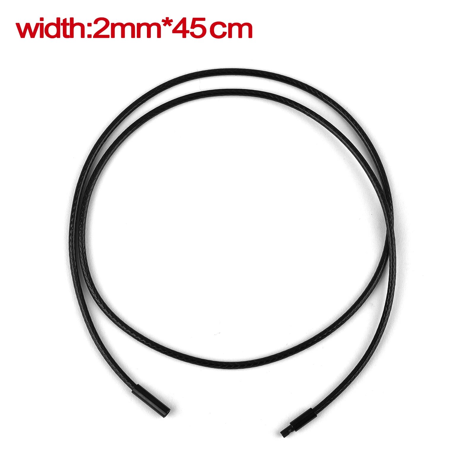 Кожаная цепочка LIEBE ENGEL 45/50/60 см 45cm, B-Black 2mm