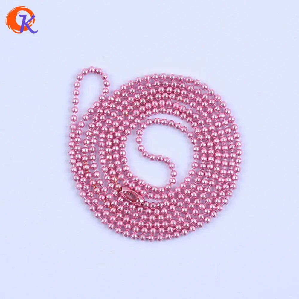 Металлическая шариковая цепочка cordial design 2 мм 20 шт. Розовый, Pink
