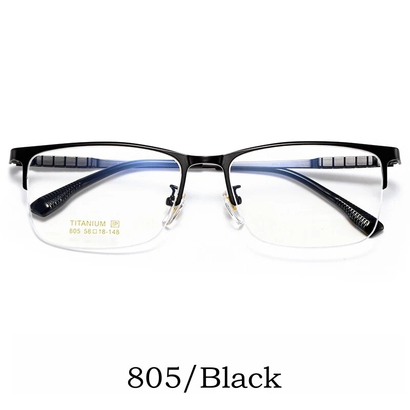 YIMARUILI Ретро квадратные очки из титана для мужчин 804/805 805 Black