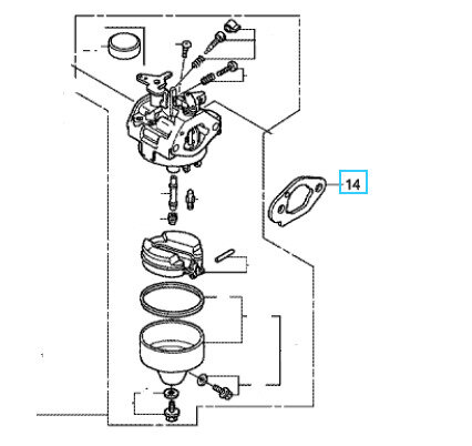 Прокладка карбюратора двигателя Honda; Артикул Honda: 16228ZL8000 (Оригинал)
