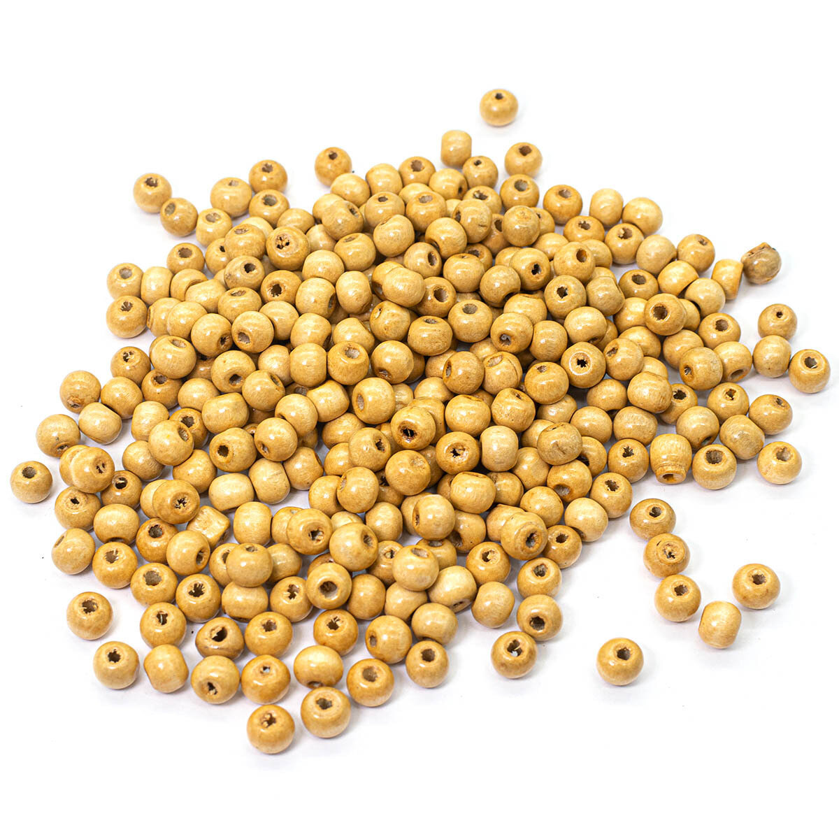 Бусины деревянные, натуральные, круглые, 8мм, 50гр, 290шт/упак, Astra&Craft (нат/дерево)