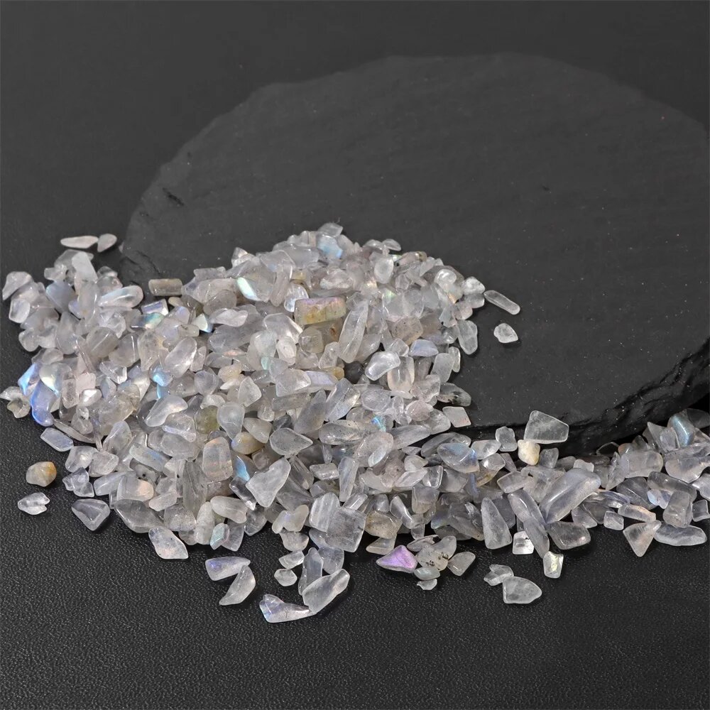 Розовый кварц кристаллы 3-5 мм RISYF Серебряный, 100g, Labradorite