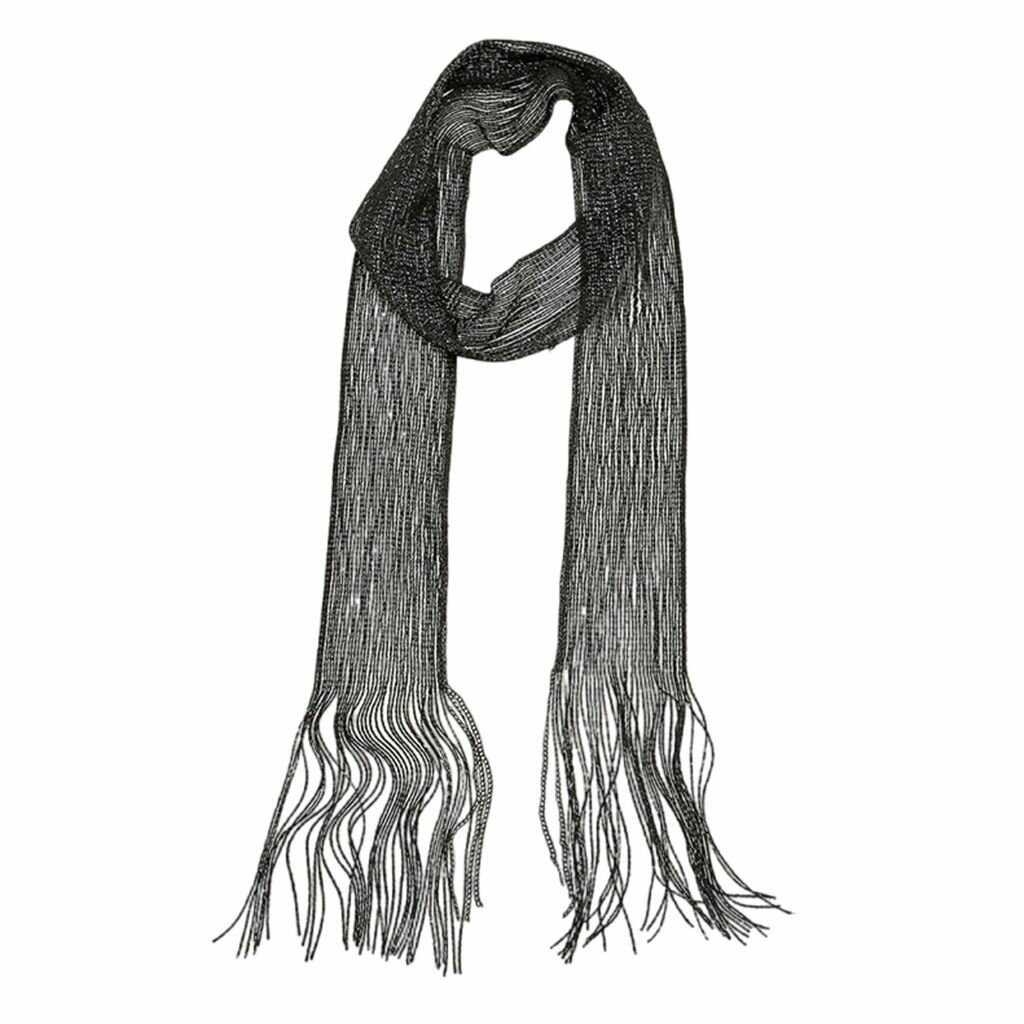 (1 штука) Универсальный шарф-серпантин-черный