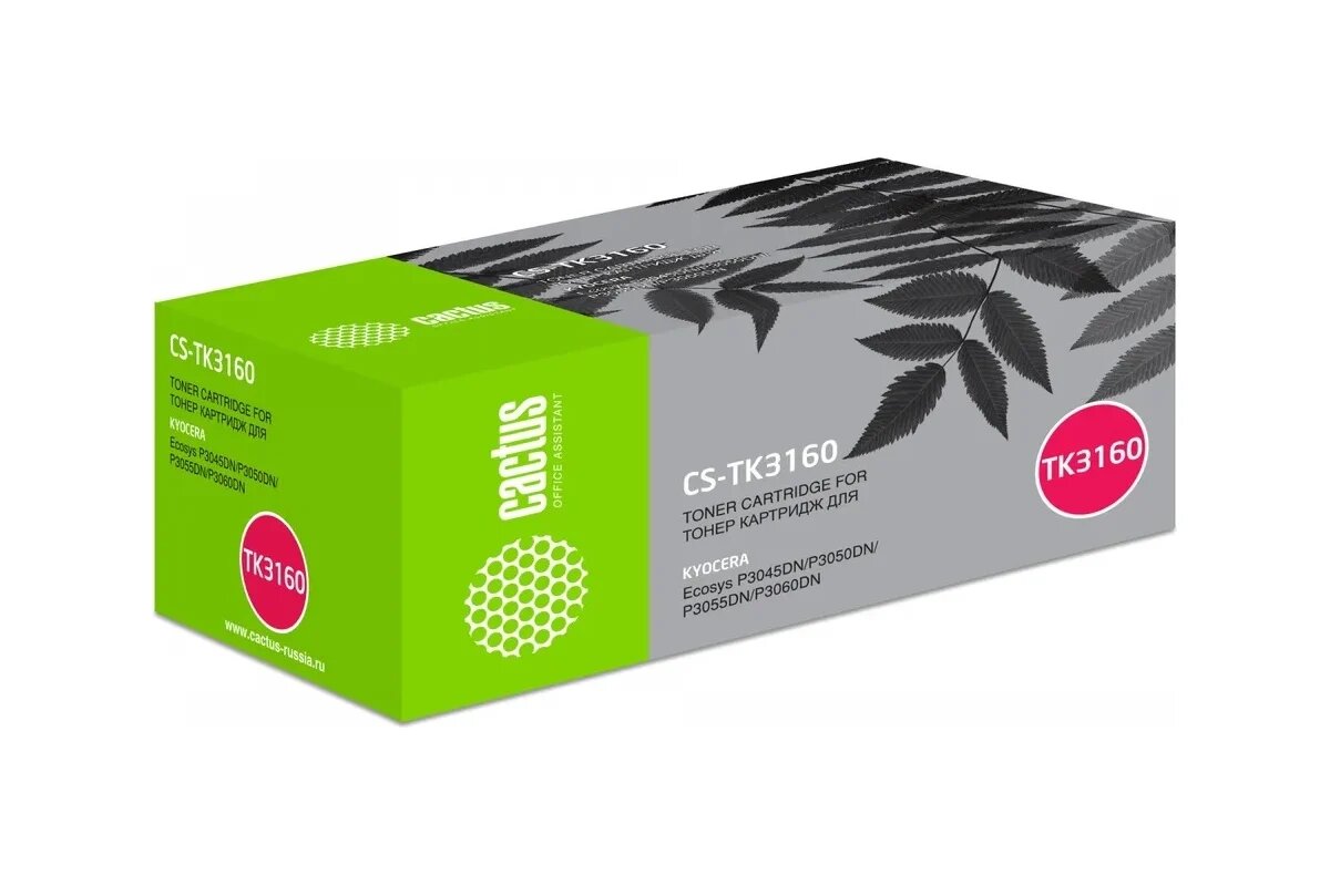 Cactus CS-TK3160 TK-3160 черный для Kyocera Ecosys P3045dn P3050dn P3055dn P3060dn