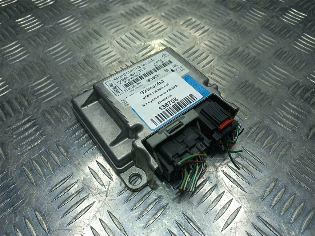 Блок управления SRS (AIR BAG) Б/У для MAZDA 3 BK рестайлинг (2006—2009) BS4H57K30B