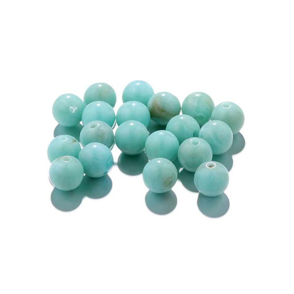 Бусины из агата, 8 мм, Sky Blue, 50 шт.