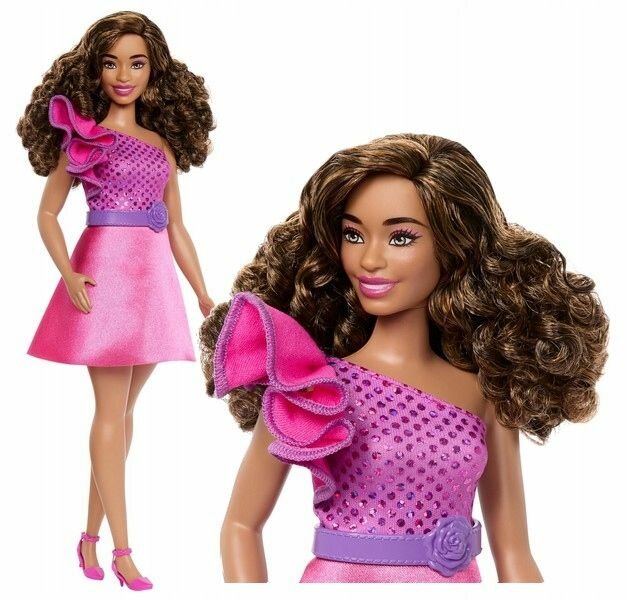 Кукла Mattel Barbie Fashionistas - Кукла в розовом вечернем платье - Барби HRH22