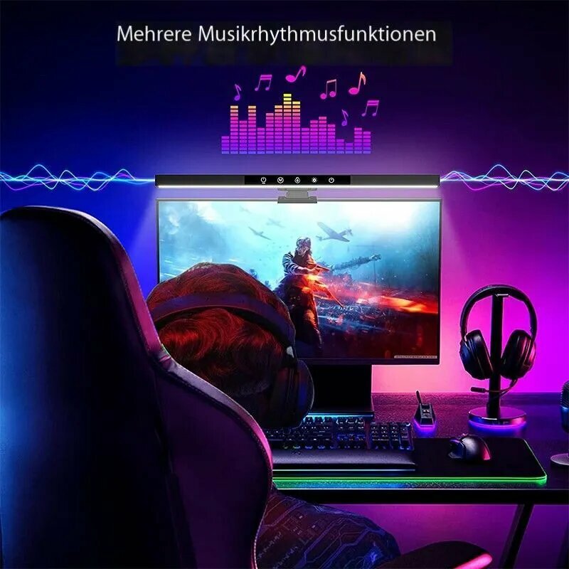 Подвесной светильник USB RGB, для монитора, Bluetooth, цветная лампа