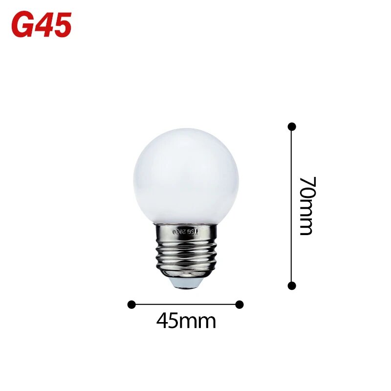 Светодиодная лампа G45 E27 3W Warm White