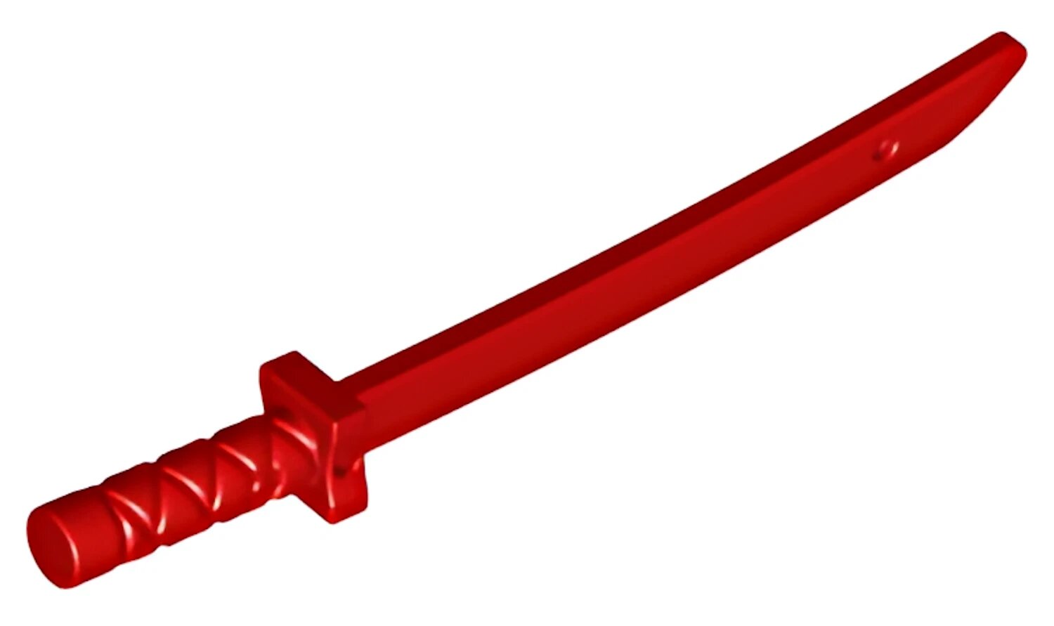 Деталь LEGO Minifigure, Weapon Sword, Shamshir/Katana (Square Guard) with Capped Pommel and Holes in Crossguard and Blade 21459 Red N