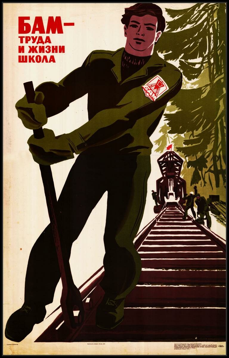 Советский плакат Сибирь освоение арктика Антарктида заполярье север Дальний Восток Урал Геология; Антиквариат 1975 г; Декор настенный винтажный 70/99 см.