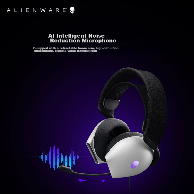 Проводные наушники Alienware AW520H Gaming Headset, цвет White