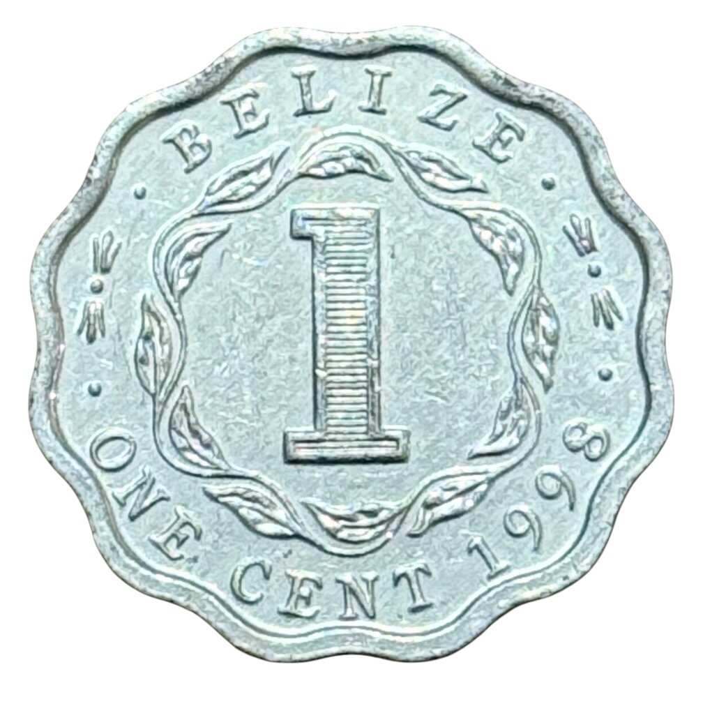 Монета Белиз 1 цент 1998 г.