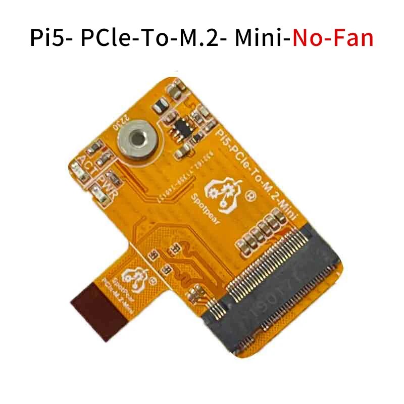 Расширительная плата Pi5 PCIe-To-M.2 Mini No-Fan, Цвет: HAT Board