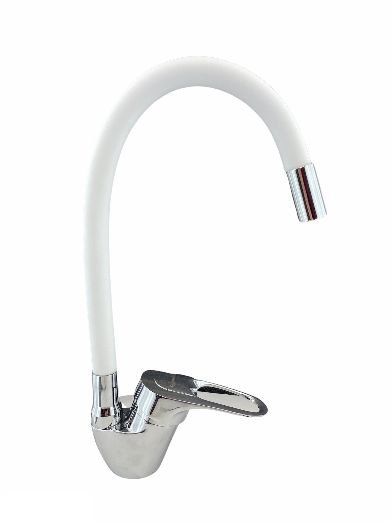 Смеситель для кухни с гибким белым изливом Rainsberg R3193F