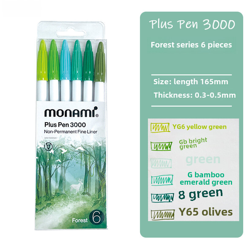 Гелевая ручка Munami Color Water Pen, акварельный набор, 0,4мм, 6цветов