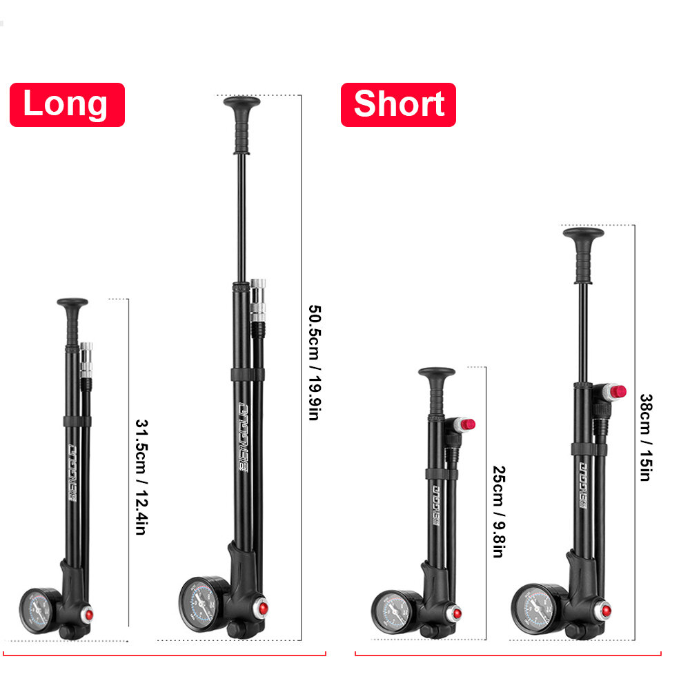 Ударный насос с манометром 300 PSI для накачки шин, вилки и подвески