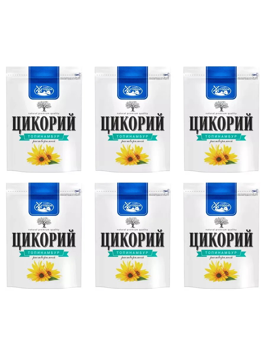 Цикорий Бабушкин Хуторок с топинамбуром растворимый 6 уп по 100 гр