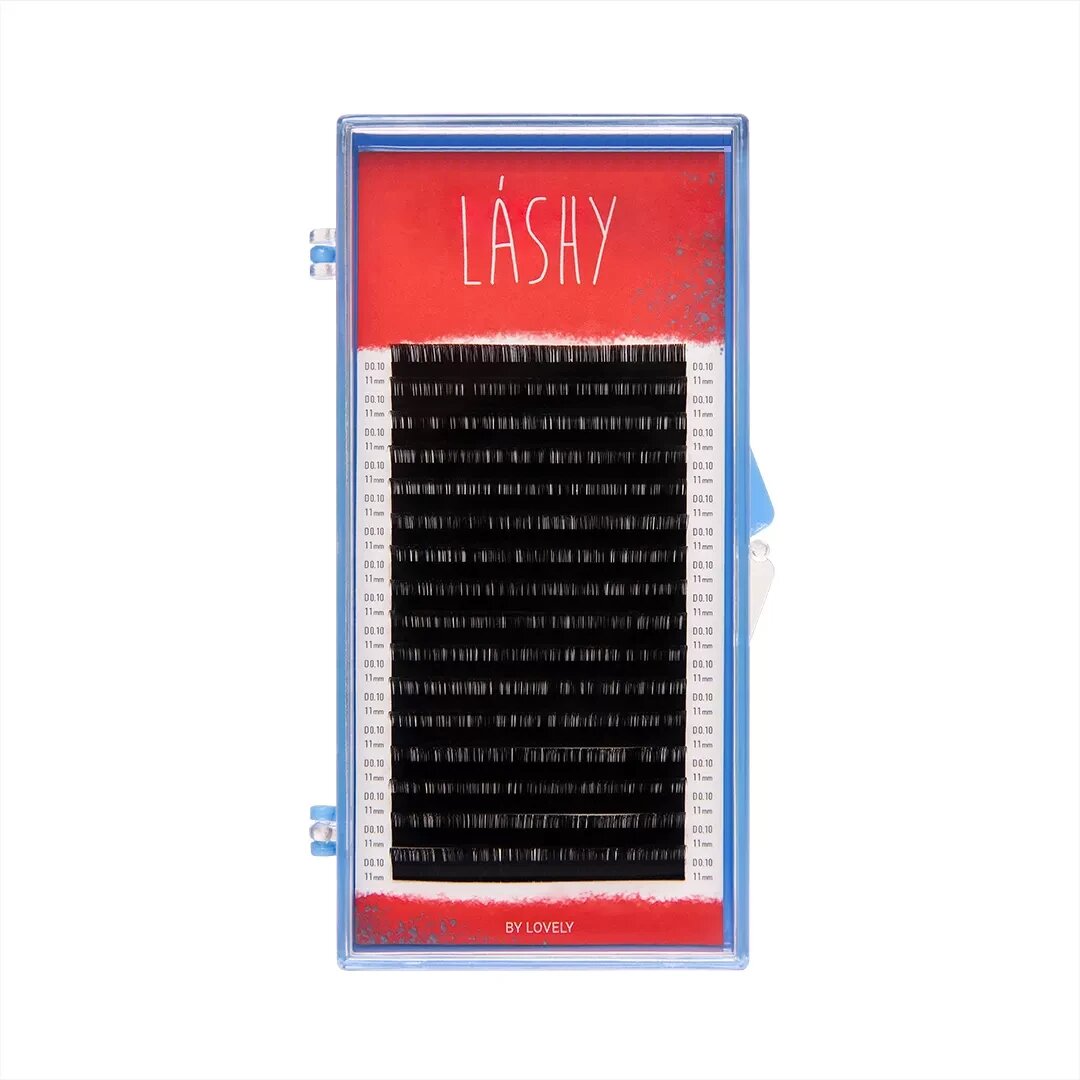 Ресницы чёрные LASHY. Единичные. Изгиб M/6mm/0,07 толщина/16 линий.